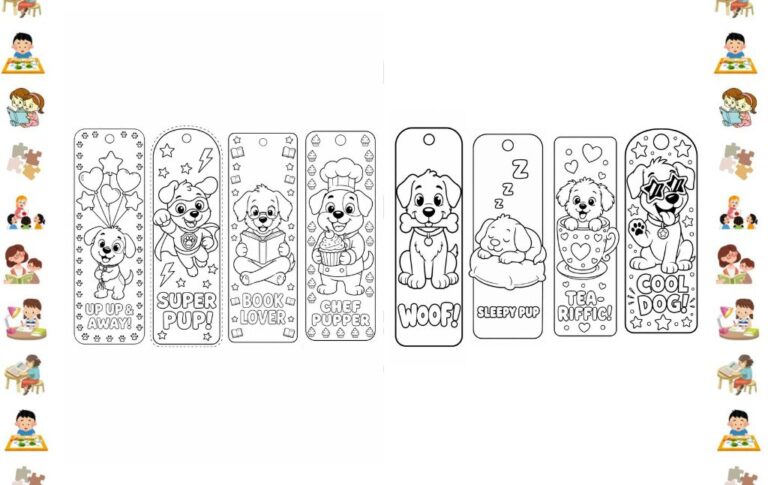 15 Dog Bookmarks to Color Printables: The Fun, Free Activity Your Kids ...