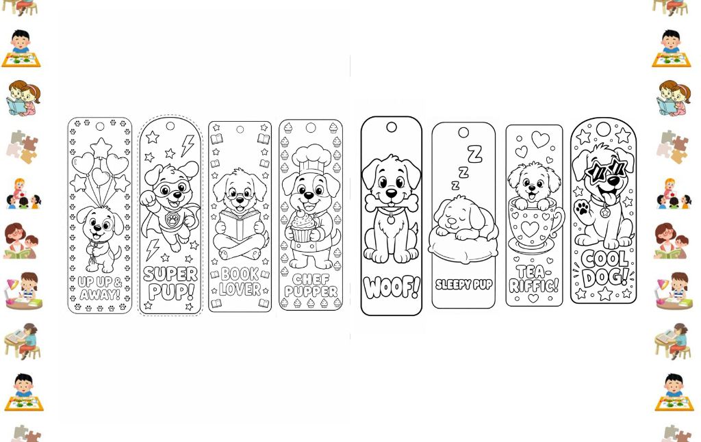 15 Dog Bookmarks to Color Printables: The Fun, Free Activity Your Kids ...