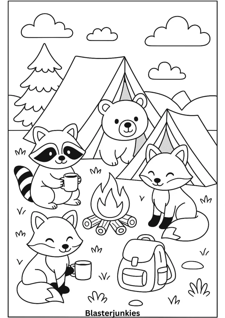Easy Summer Coloring Pages for Kids