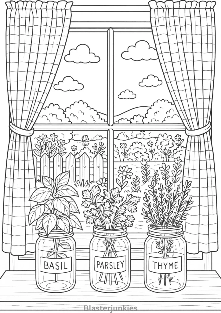Cottagecore Coloring Pages