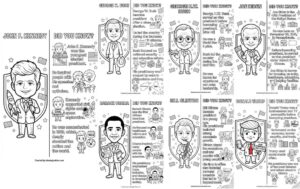 FREE Printable President Coloring Pages Worksheet Interesting Facts ...