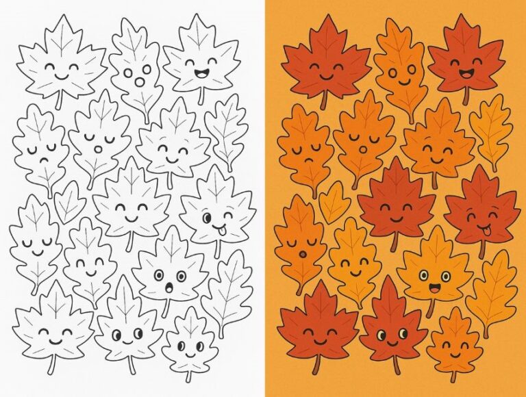 Fall Leaves Coloring Pages