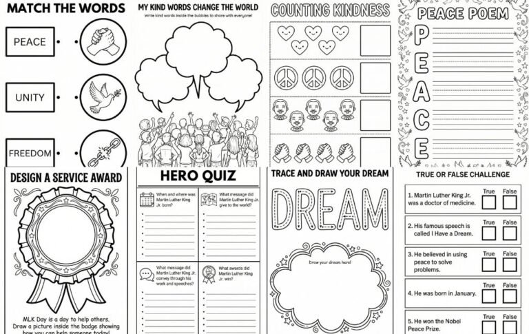 10 Free Martin Luther King Jr. Activity Worksheets for Kids (Printable ...