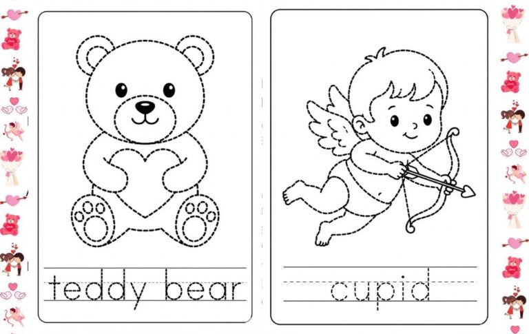 8 Free Printable Valentine’s Day Tracing Worksheets for Preschoolers ...