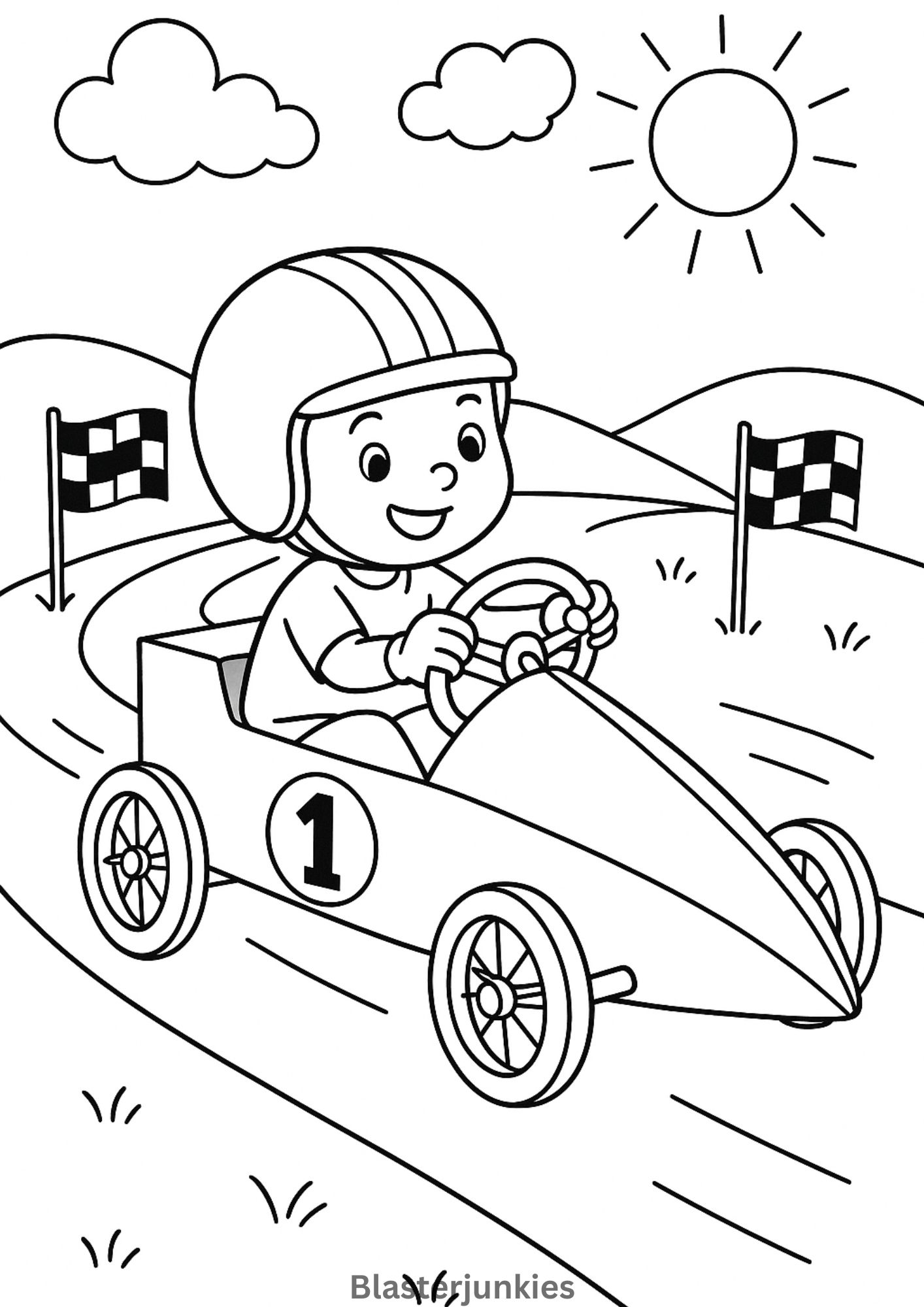 Race Car Coloring Pages