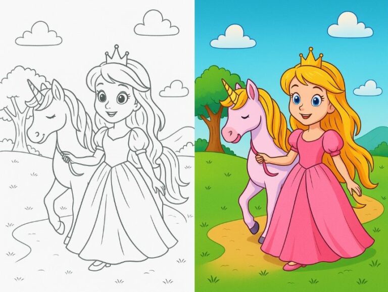 Princess Coloring Pages Free pdf