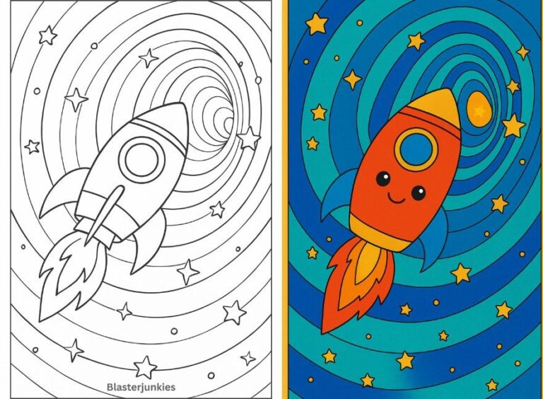 Rocket Ship Coloring Pages