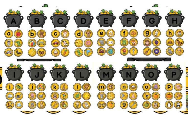 FREE Printable Pot of Gold Letter Sounds Sort St. Patrick’s Day ...