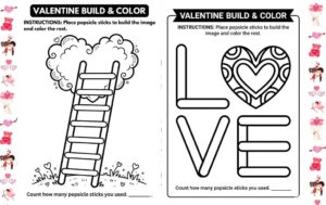 FREE Valentine’s Day "Build & Color" Popsicle Stick Activity (Fine ...
