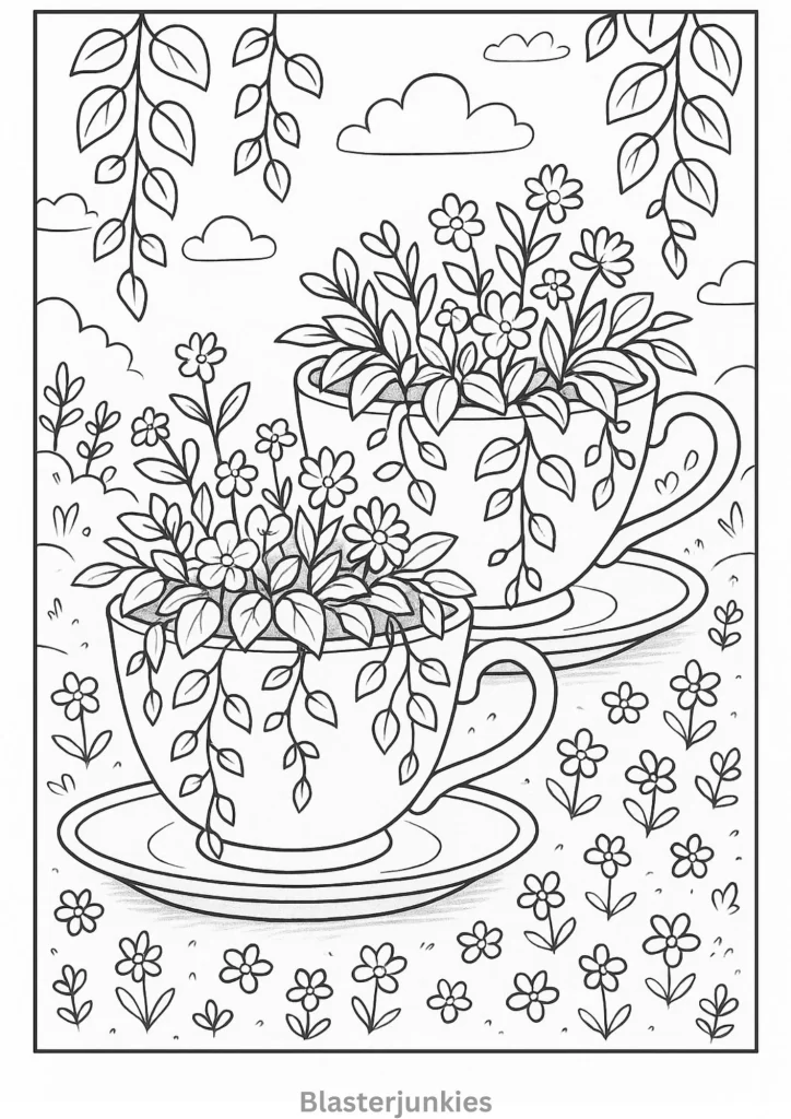 Cottagecore Coloring Pages